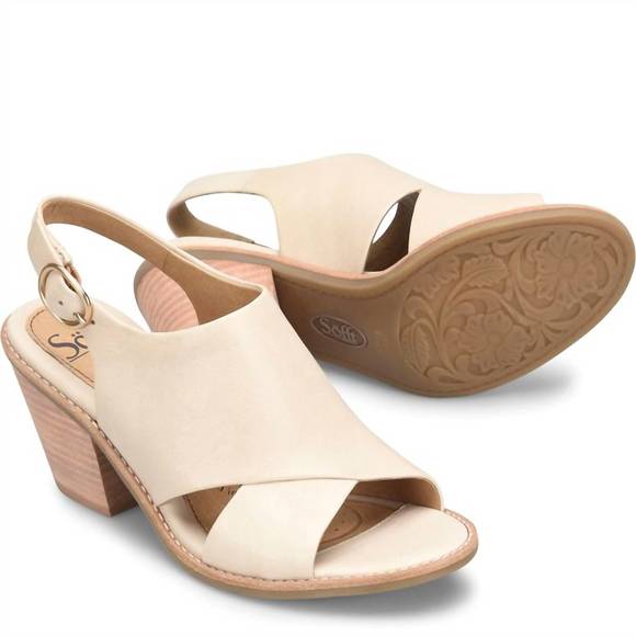 Sofft | Shoes | New Sofft Mendi Tapioca Slingback Sandal In White ...
